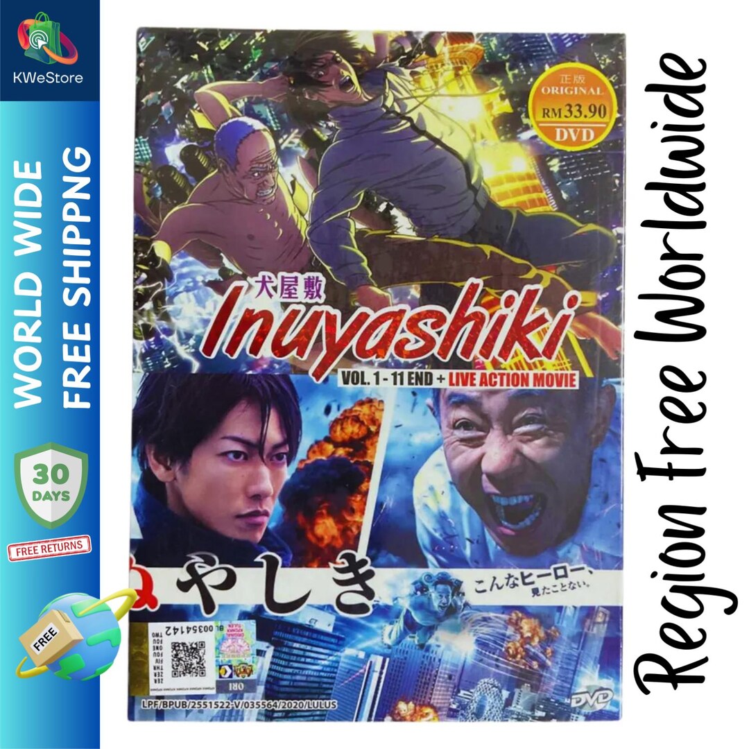 Inuyashiki Vol.1-11 End + Live Action Movie DVD English Subtitle Free Ship - Etsy