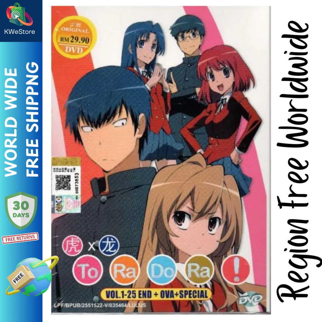 DVD Anime Toradora! Complete TV Series (1-25 End) +OVA +special ...