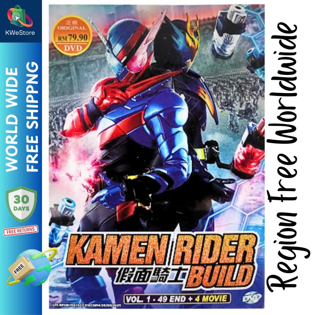 DVD Masked Kamen Rider Build Vol.1-49 End 4 Movie English Subtitle Free ...