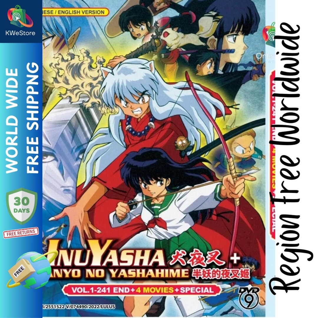 Inuyasha + Hanyo No Yashahime (vol.1-241 END & 4 Movies) Anime DVD [eng ...