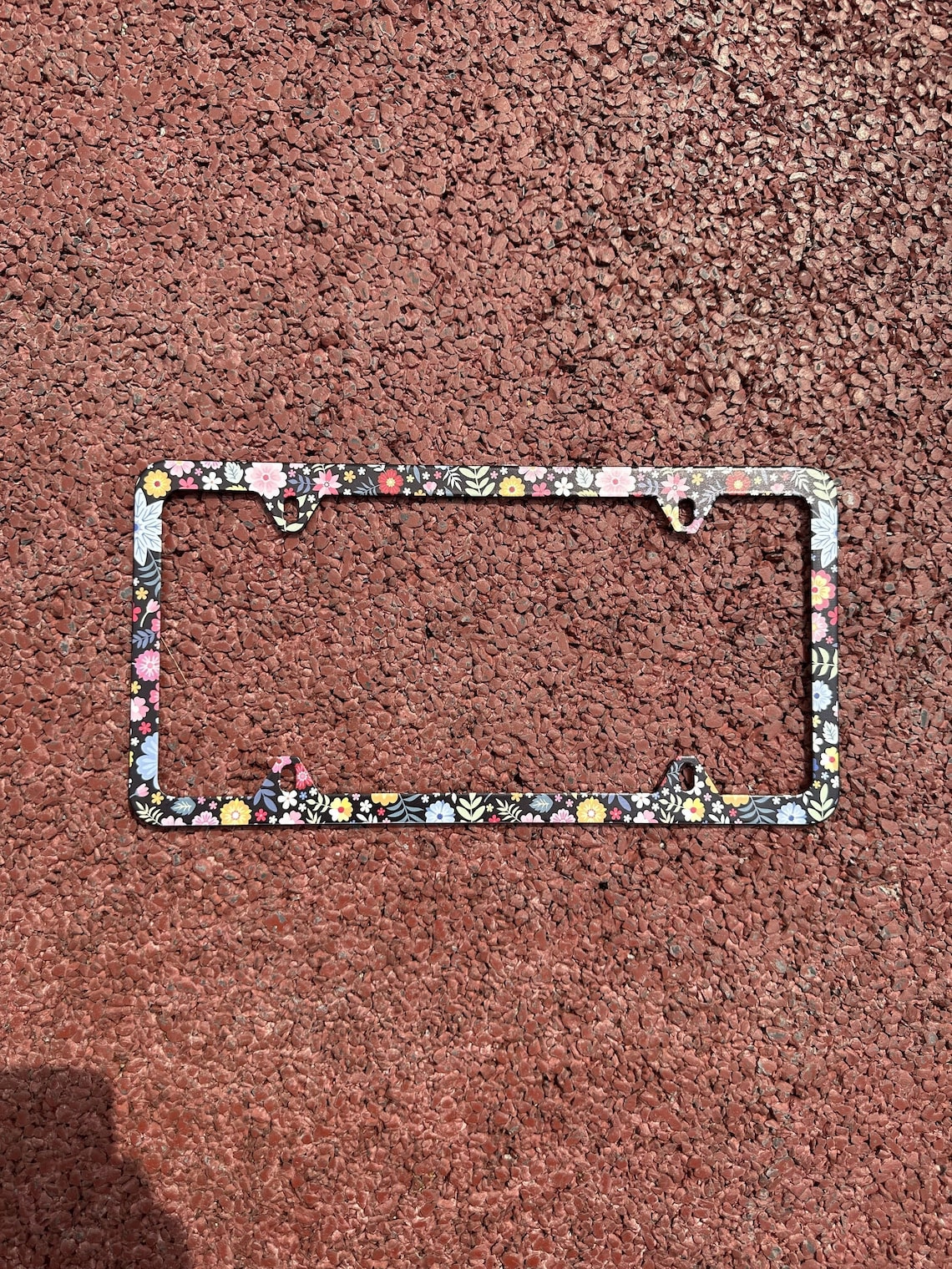 Colorful Floral License Plate Frame 2 Pieces Cute License Plate Frame ...