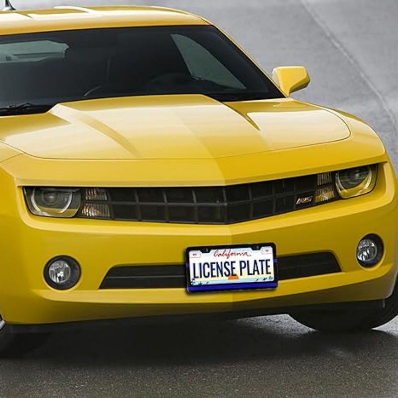 Personalized Blue Line Design License Plate Frame 2-pack Aluminum Car ...