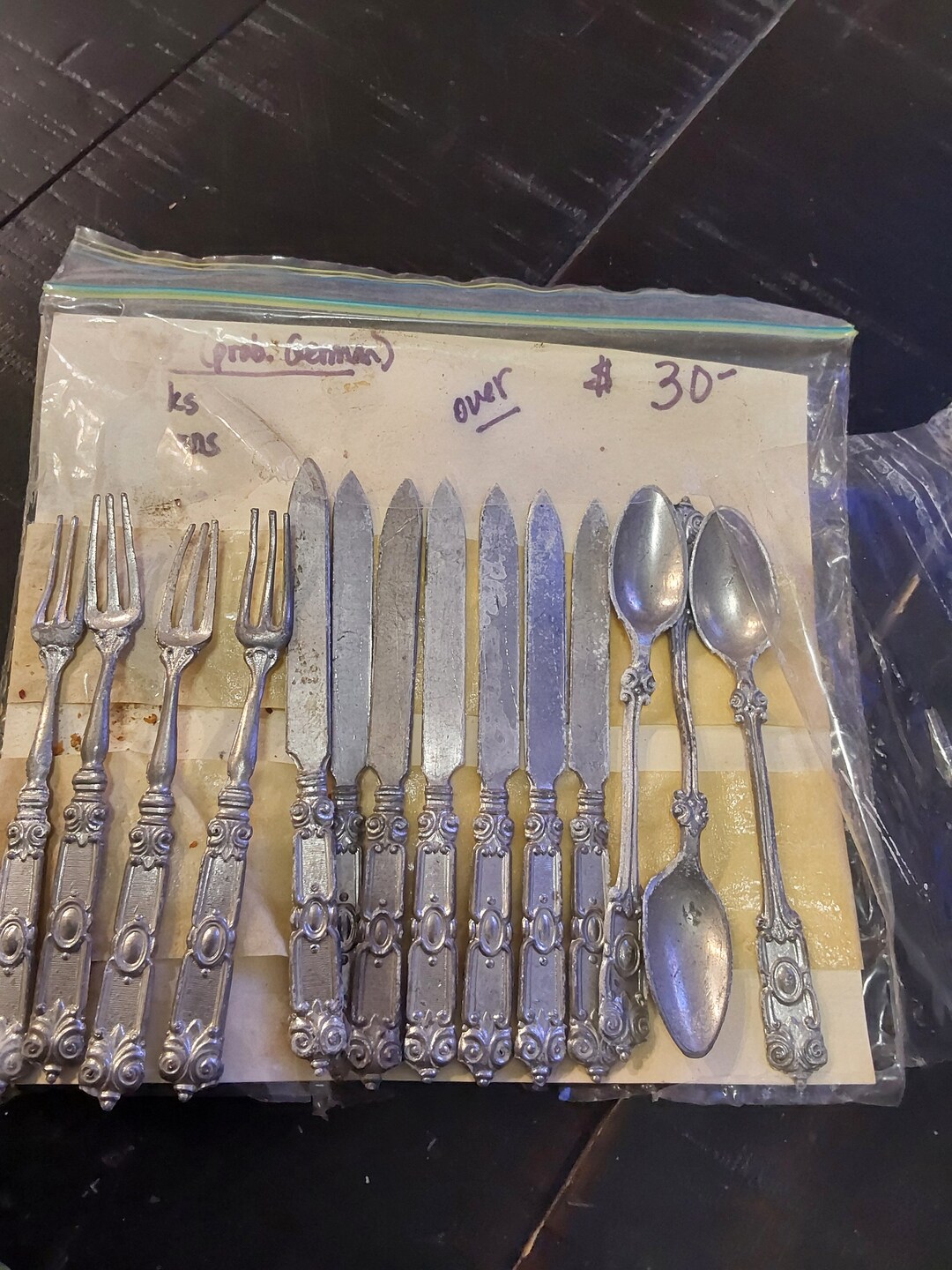 German Silver Miniature Antique Silverware Bundle. - Etsy