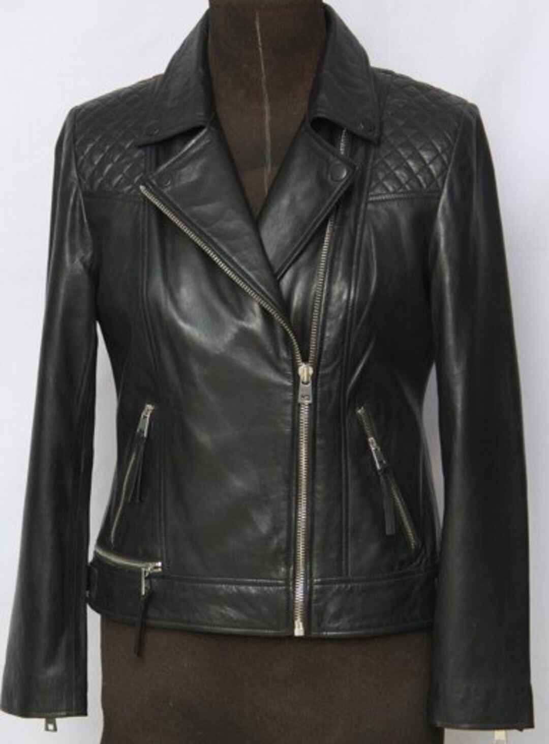 Black Leather Jacket, Trendy Leather Jacket - Etsy