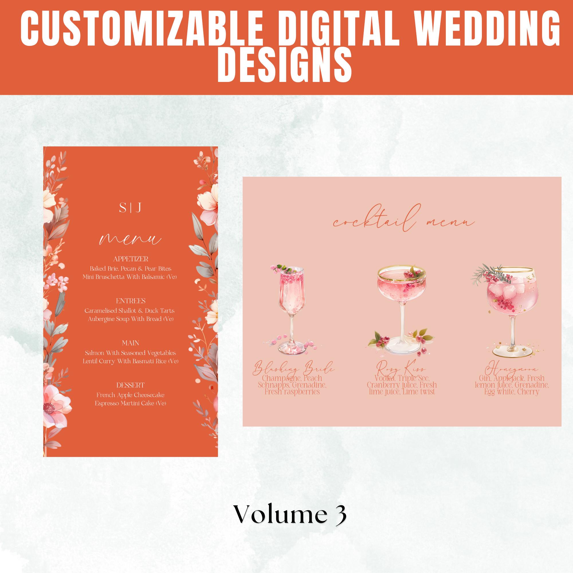 Editable Wedding Invitation Set: Canva Templates With Resell Rights ...