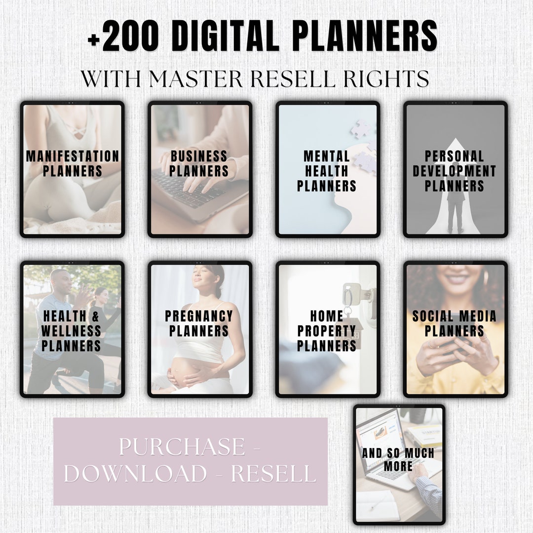MRR Digital Planner Template Canva Template PLR Digital Planner 7500 ...