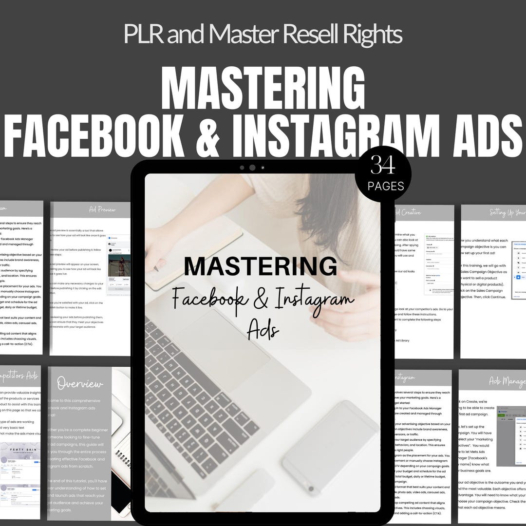 Facebook Ad Guide MRR Marketing Guide DFY Digital Product MRR Mastering Facebook Ads Facebook ...