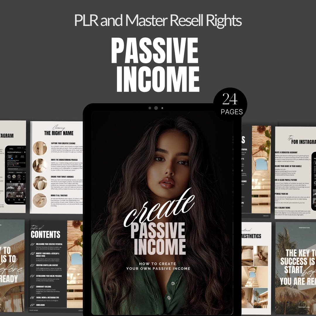 Passive Income Ebook: Digital Marketing MRR Template (24-page PDF) - Etsy