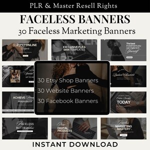 Etsy Banner Template Master Resell Rights Shop Banner for Digital ...