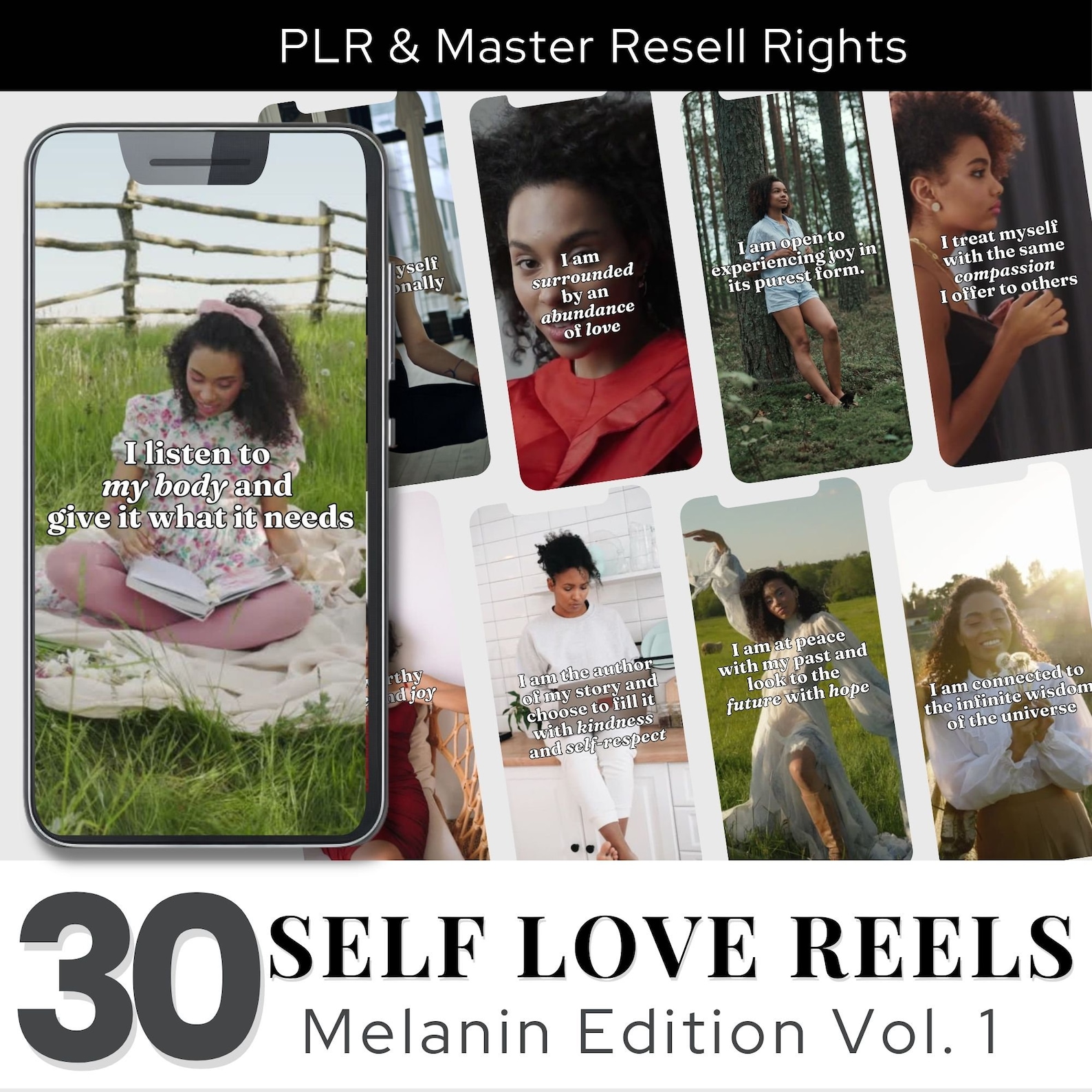 Melanin Digital Product Self Love Reels Instagram Reels MRR Canva ...
