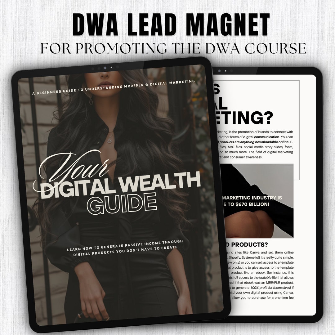 DWA Lead Magnet: Digital Wealth Academy Course (MRR) - Etsy