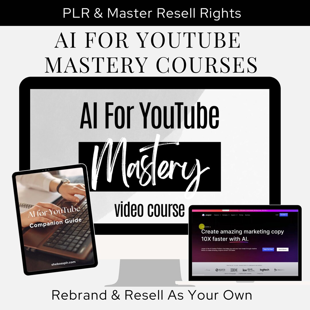 Youtube Course Master Resell Rights Course MRR Digital Product Instant ...