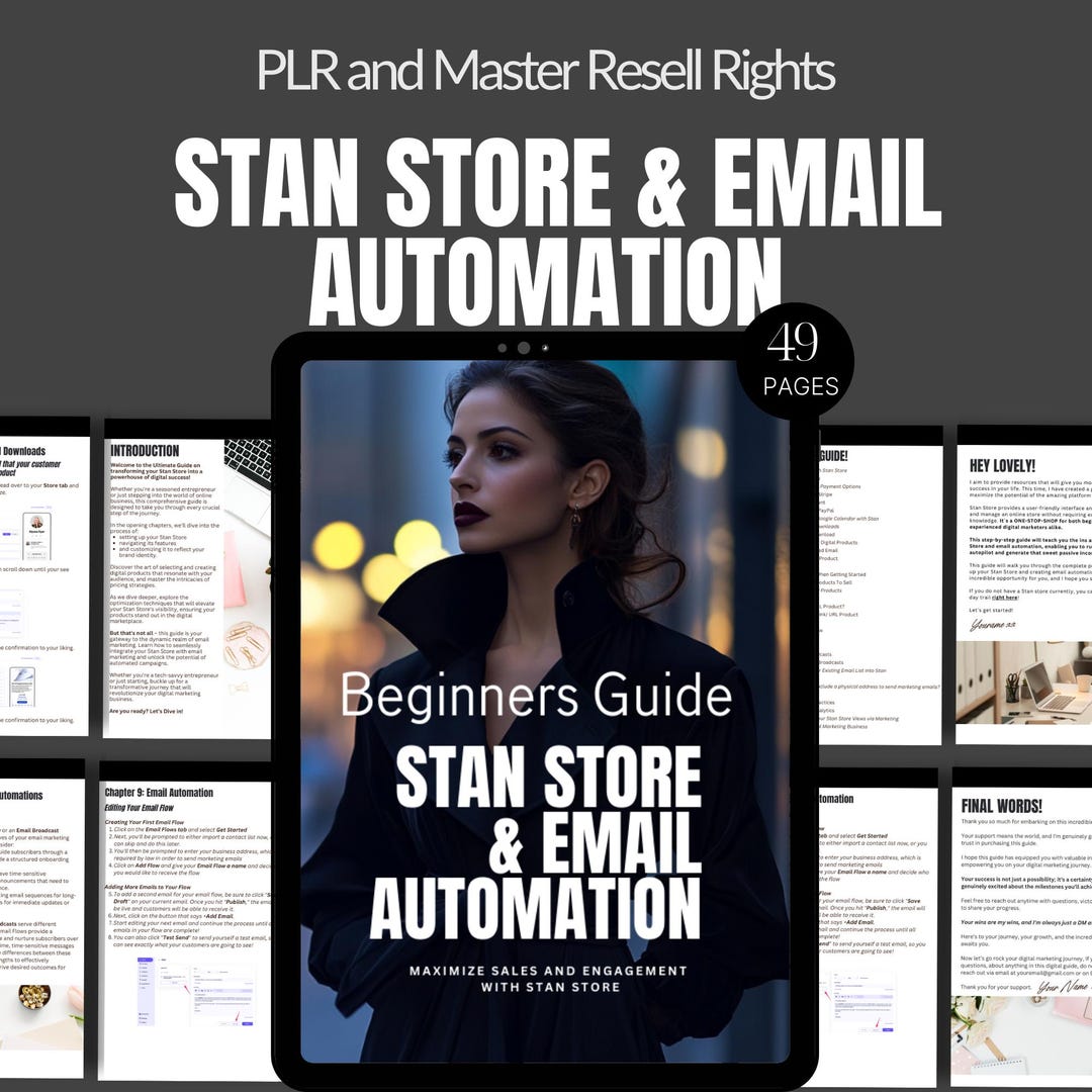 Digital Marketing Guide: Stan Store Setup, Email Automation (canva ...