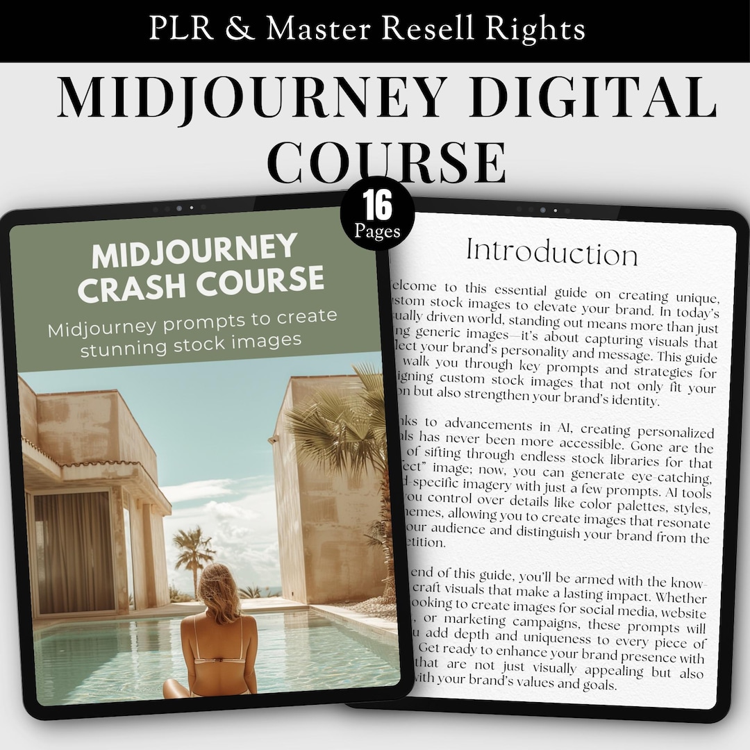 Midjourney Course Master Resell Rights DFY Digital Products AI Passive Income Learn Midjourney ...