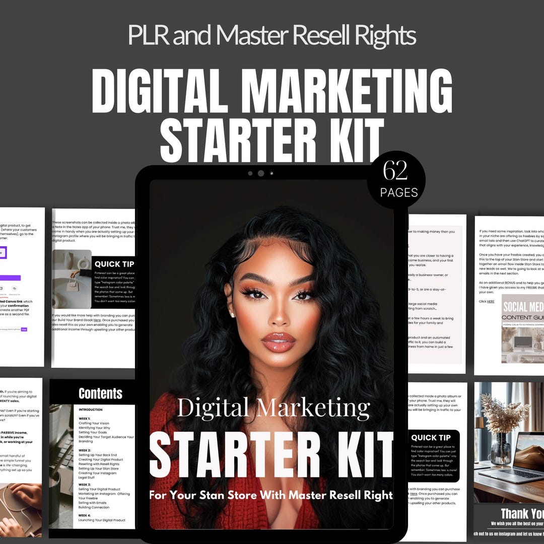 Stan Store Digital Marketing Starter Kit: Canva Template (MRR) - Etsy
