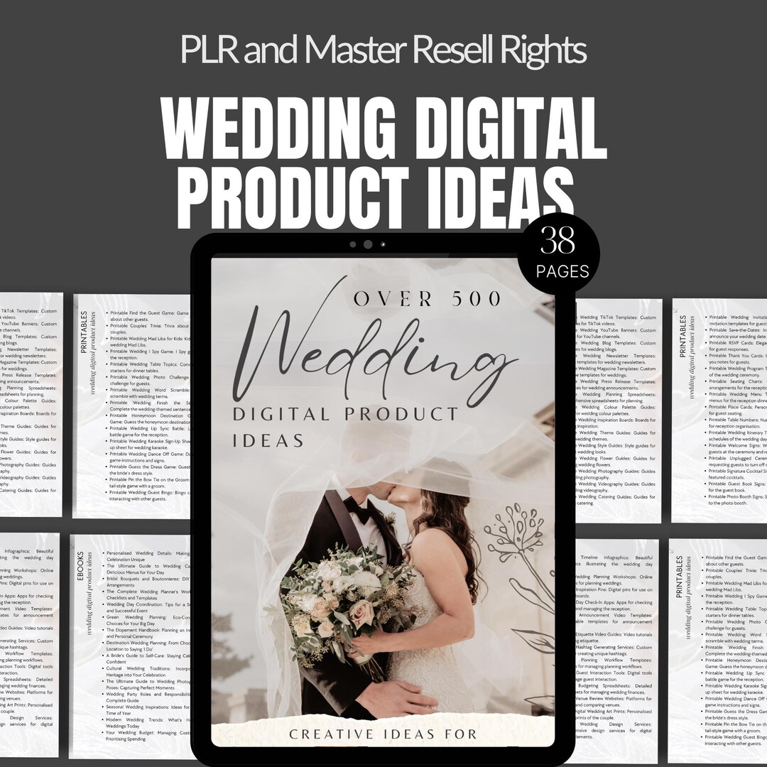Wedding Digital Product Ideas Master Resell Rights Canva Template Done ...