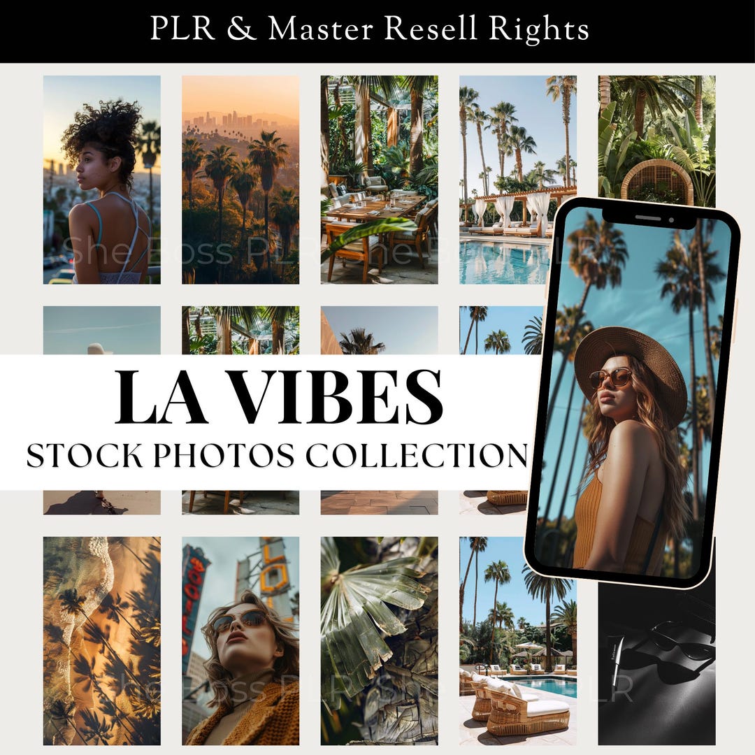 LA Vibes Aesthetic Stock Photos Master Resell Rights Faceless Digital ...