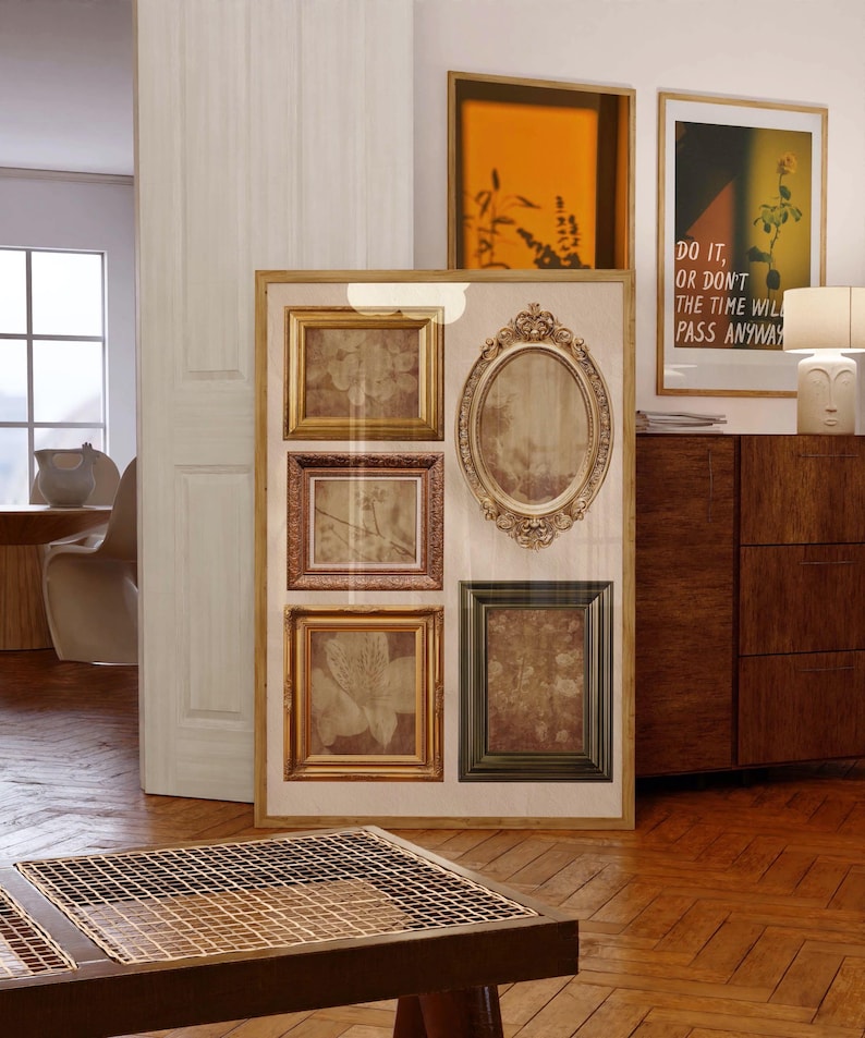 Vintage Frame Collage, Antique Gallery Wall, Classic Art, Chic Room ...