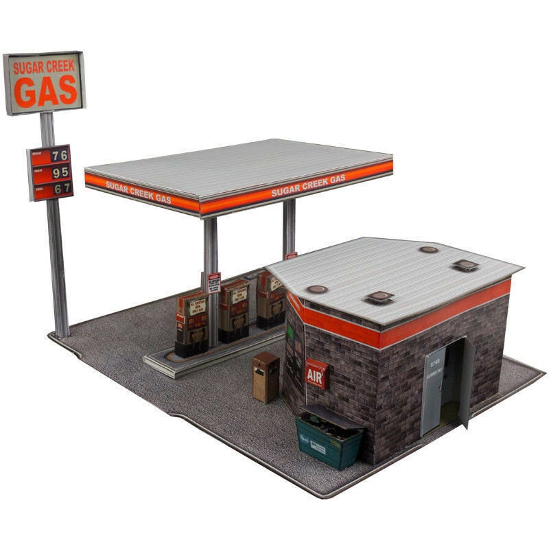 Bk 6408 1:64 Scale gas Station Photo Real Scale Building Kit - Etsy