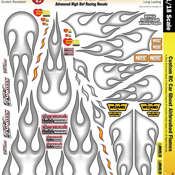 Ghost Flame Decals - Etsy