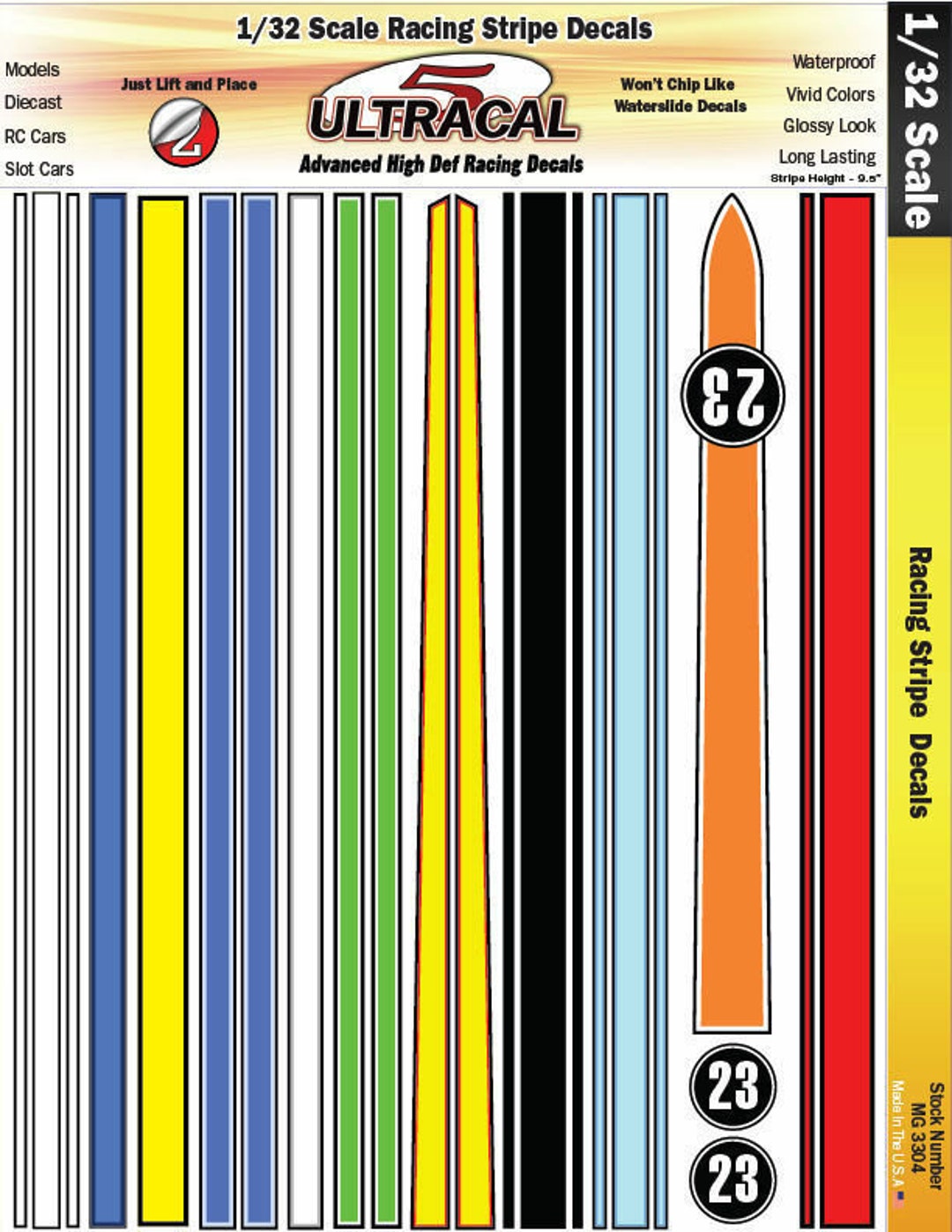 MG 3304 Ultracal Racing Stripe Decals for 1:32 Scale Applications - Etsy