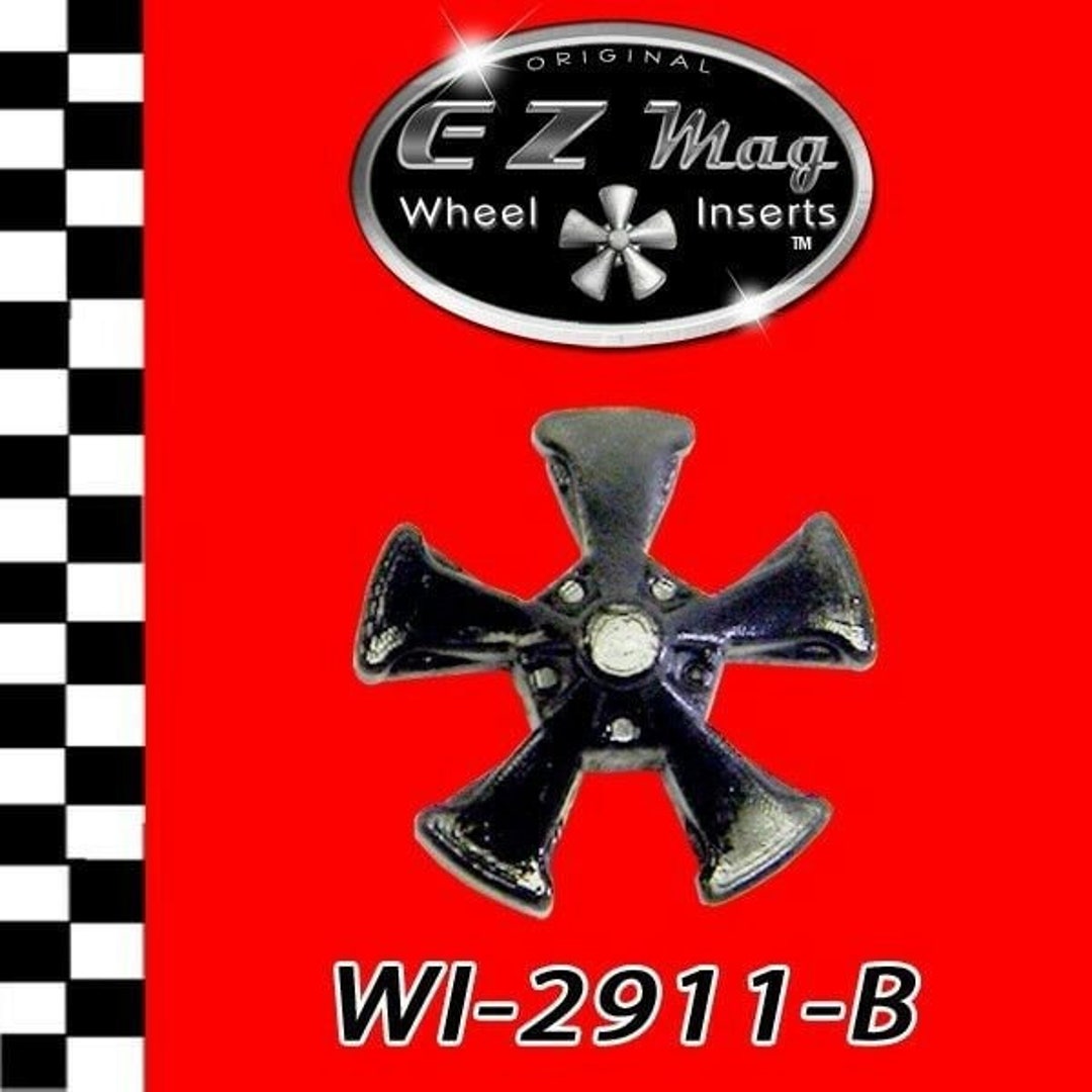 Black Classic Five Spoke "keystone" Style Ez Mag Wheel Inserts - Etsy