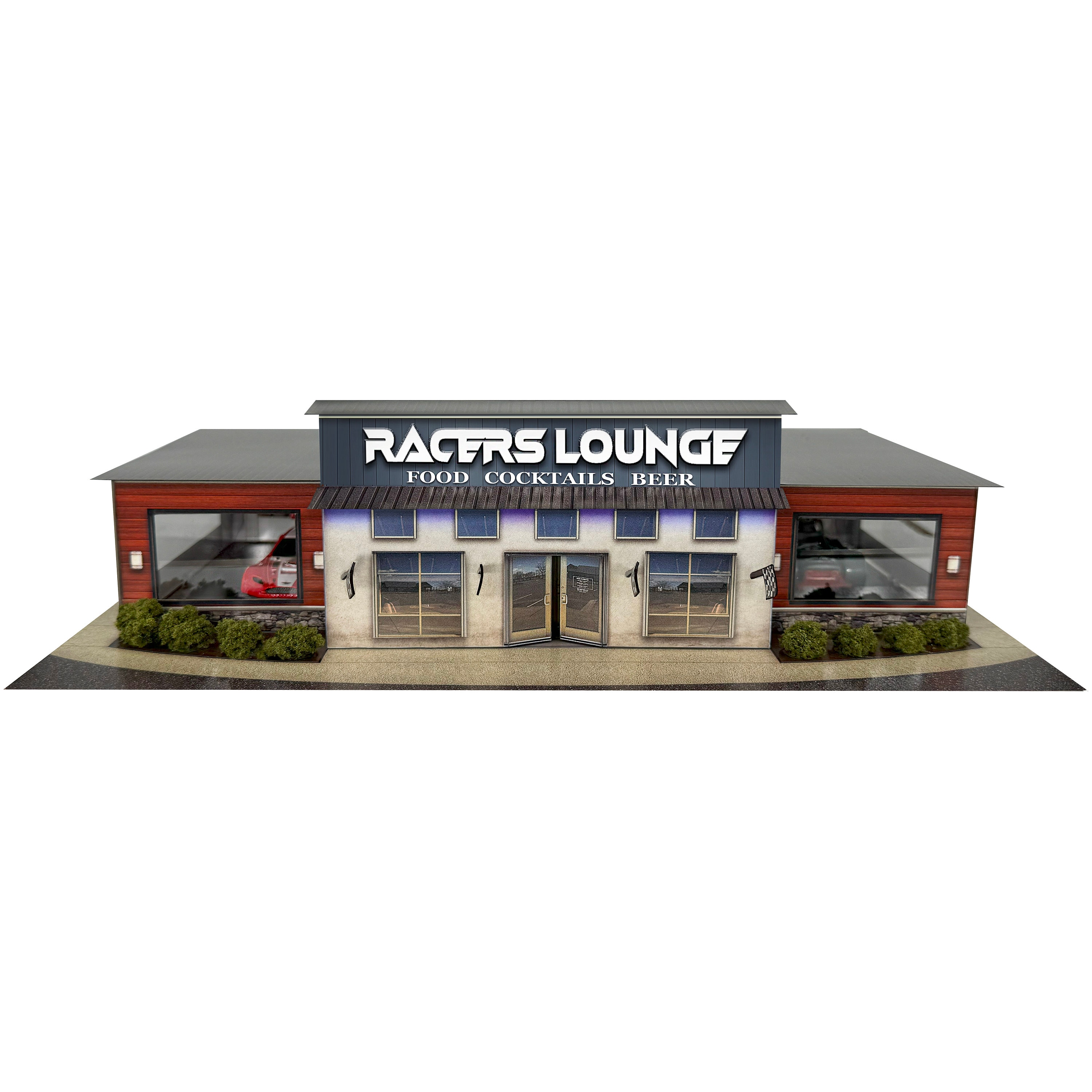 Bk 6476 1/64 Slot Car "racers Lounge" Photo Real Fits Aurora Afx Race ...