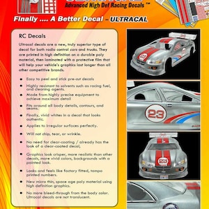 Mg 3508 1/10 & 1/18 Scale Ultracal Decals - Custom Rc Car Airbrush ...