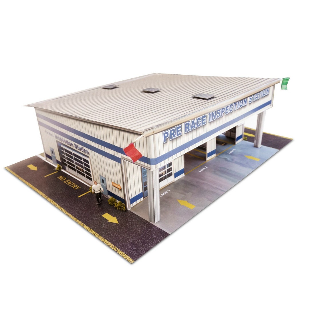 1:64 Scale Slot Car Ho Pre-race Inspection Station Building Kit - Etsy
