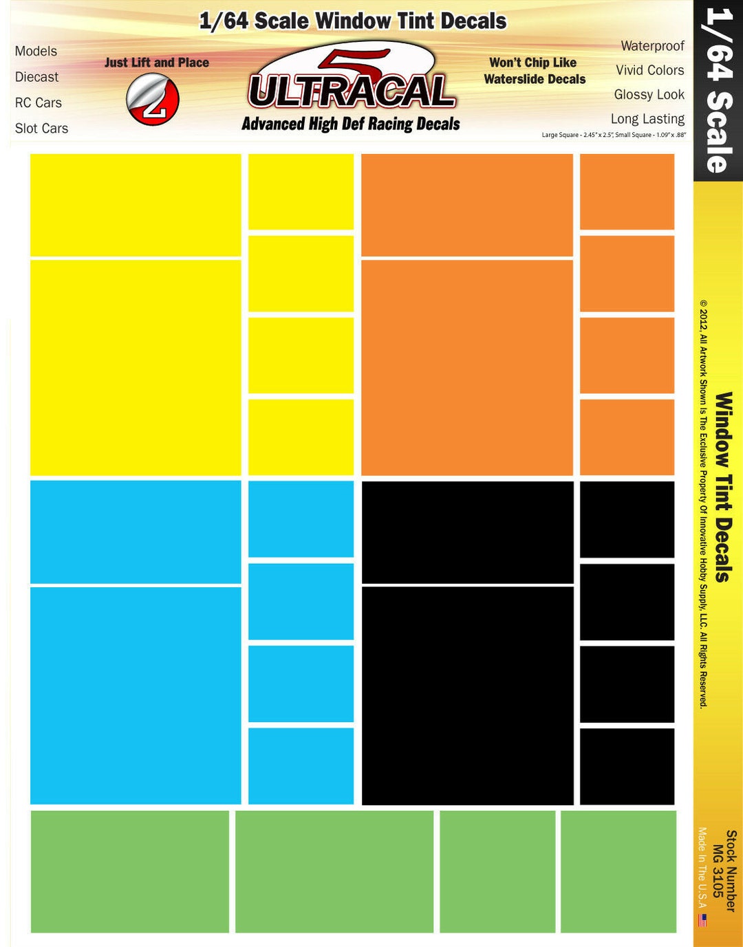 Mg 3105 Ultracal Racing Window Tint Decals 1:64 Ho Scale - Etsy