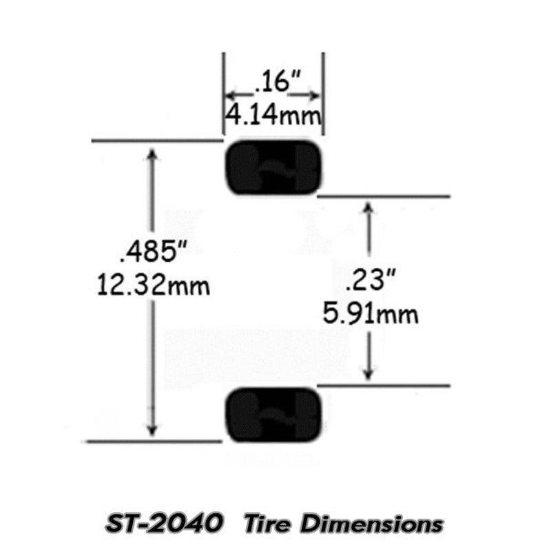St 2040 1/64 Ho Scale Slot Car Tire for Aurora Dune Buggy Front & Rear ...