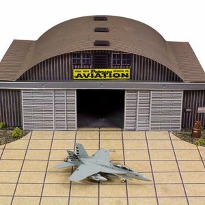 1/72, 1/64 Ho Scale Aircraft Hangar Model Scenery Diorama Photo Real ...