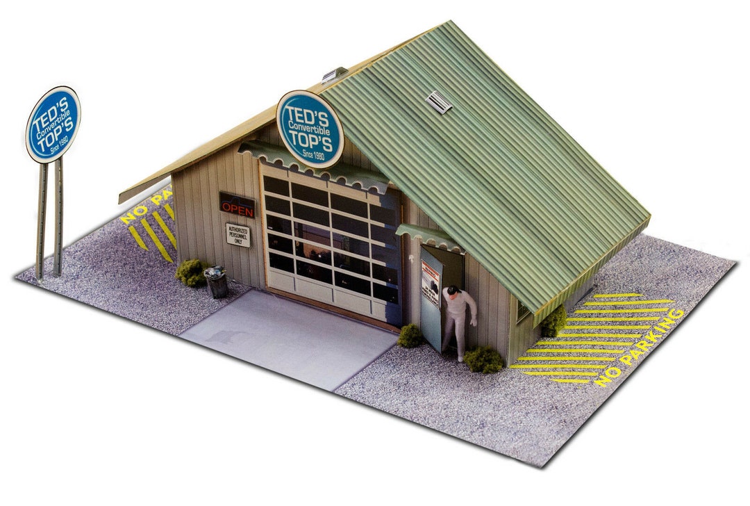Bk 4810 1:48 Scale commercial Steel Garage Photo Real Scale Building ...
