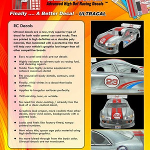 Mg 3509 Ultracal Custom Rc Car Blue Airbrush Flame Decals for 1/10 and ...