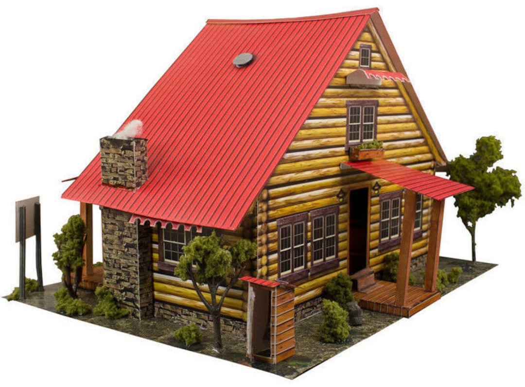 Bk 4816 1:48 Scale log Cabin Photo Real Scale Building Kit - Etsy