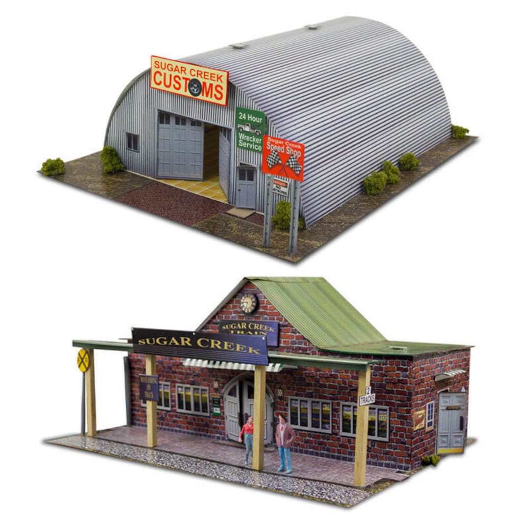 Bk 8710 1:87 Scale "quonset Hut & Train Station" Photo Real Scale ...
