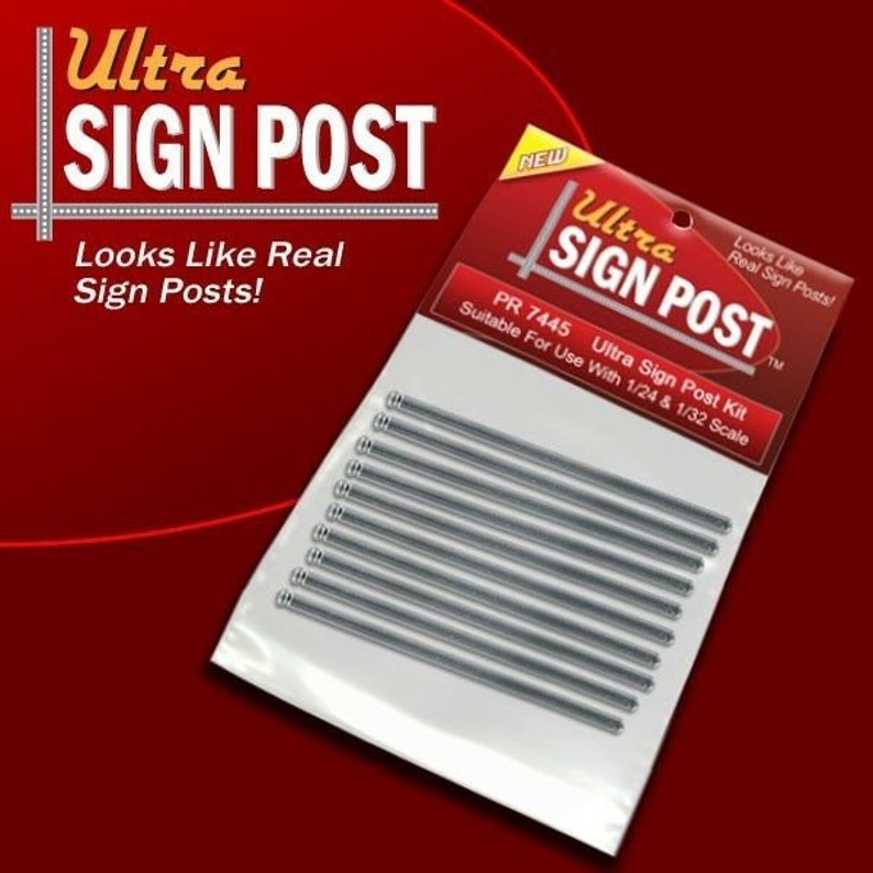 Pr 7445 Ultra Sign Post Kit - Round Style Scale Sign Posts - Etsy