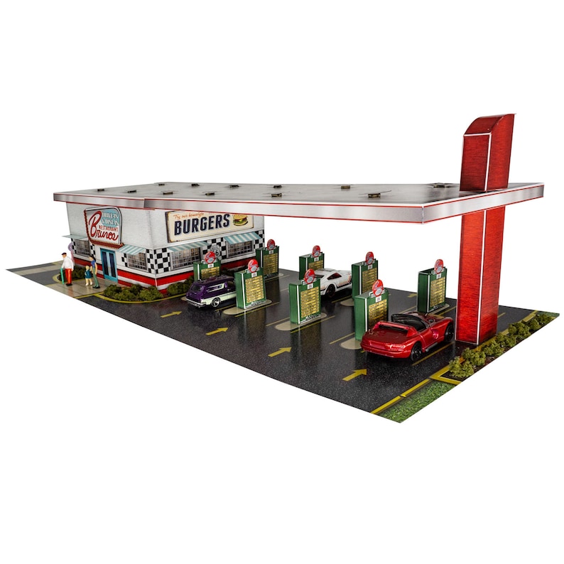 1:64 Scale "bruno's Dine-in & Drive-in" Photo Real Scale Building Kit ...