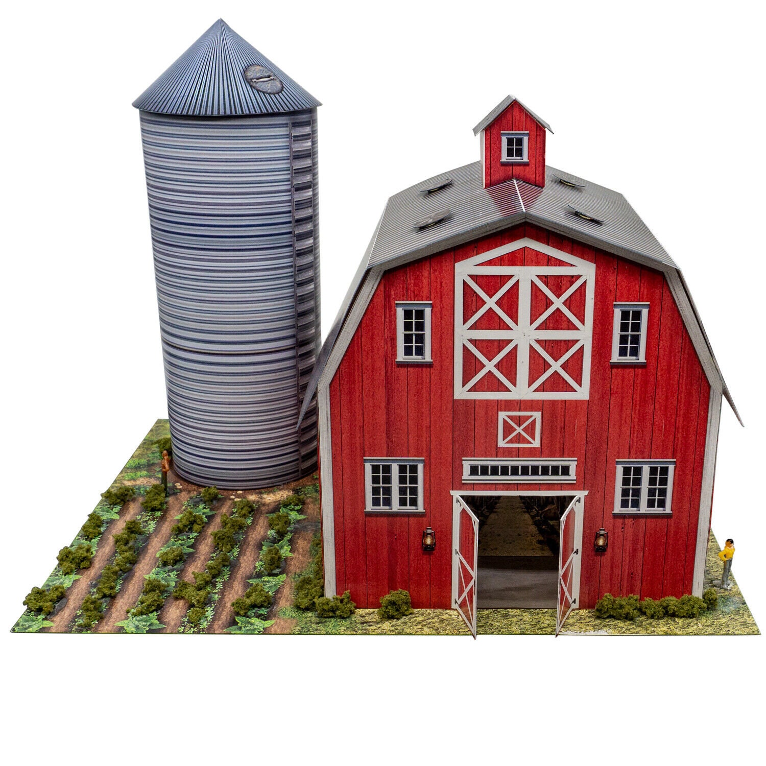 1:64 Scale "red Barn and Silo" Photo Real Scale Building Kit - Etsy