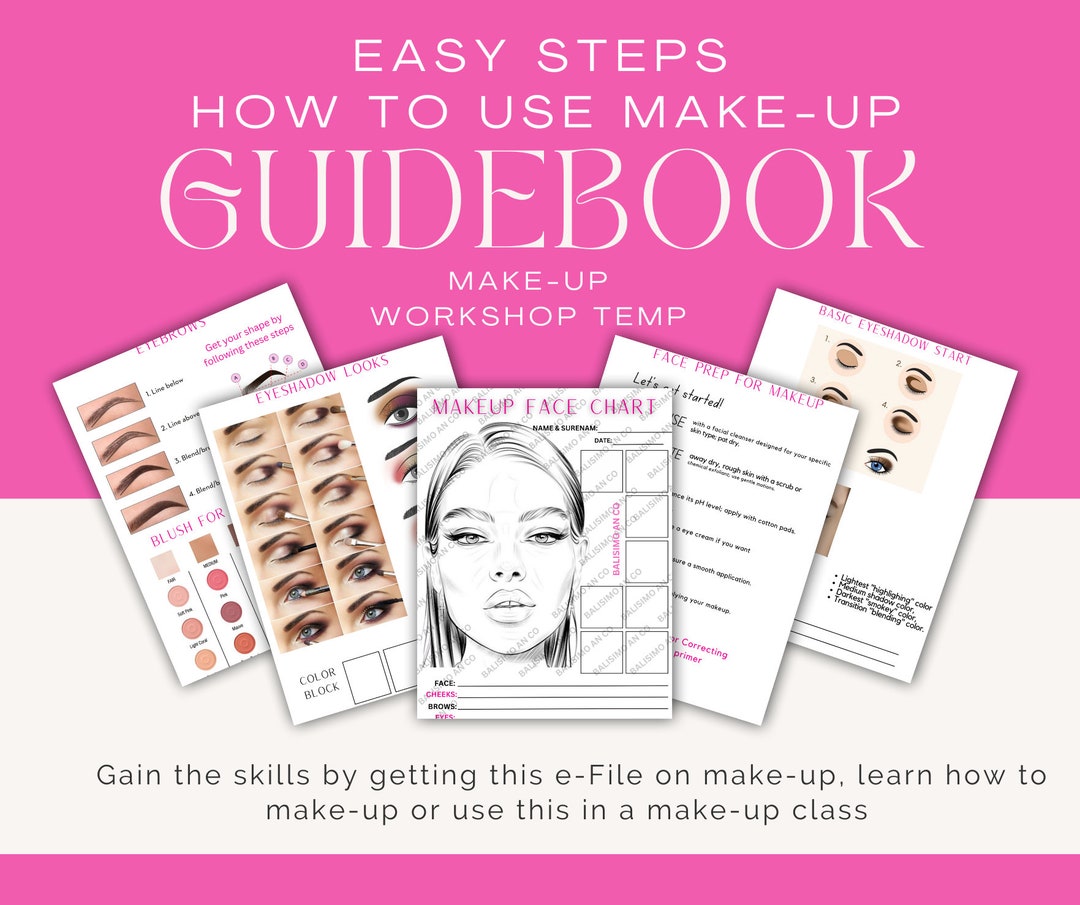 Makeup Face Chart for Workshops - Etsy