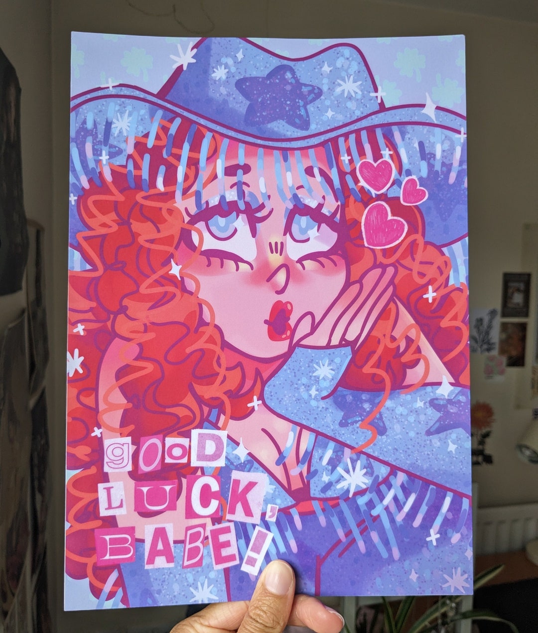 Chappell Roan 'good Luck, Babe' Fanart Print Illustrated Chappell Roan ...