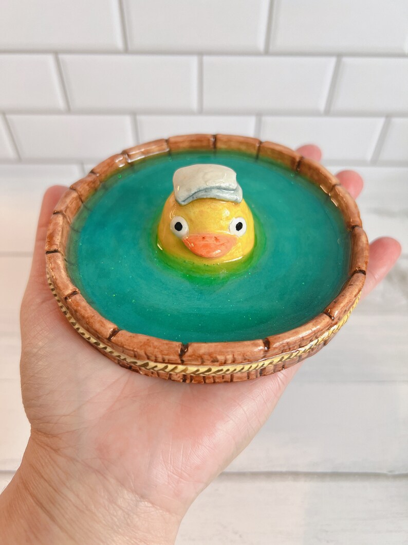 Otori-sama Bath Handmade Trinket Dish Studio Ghibli Fan Art Spirited ... Otori-sama Bath Handmade Trinket Dish Studio Ghibli Fan Art Spirited ...