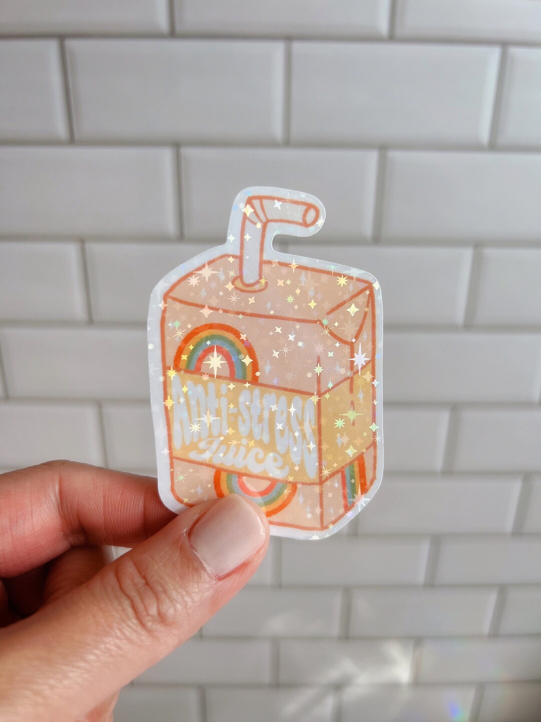 Anti-stress Juice Vinyl Sticker Waterproof Decals, Handmade Vinyl ...