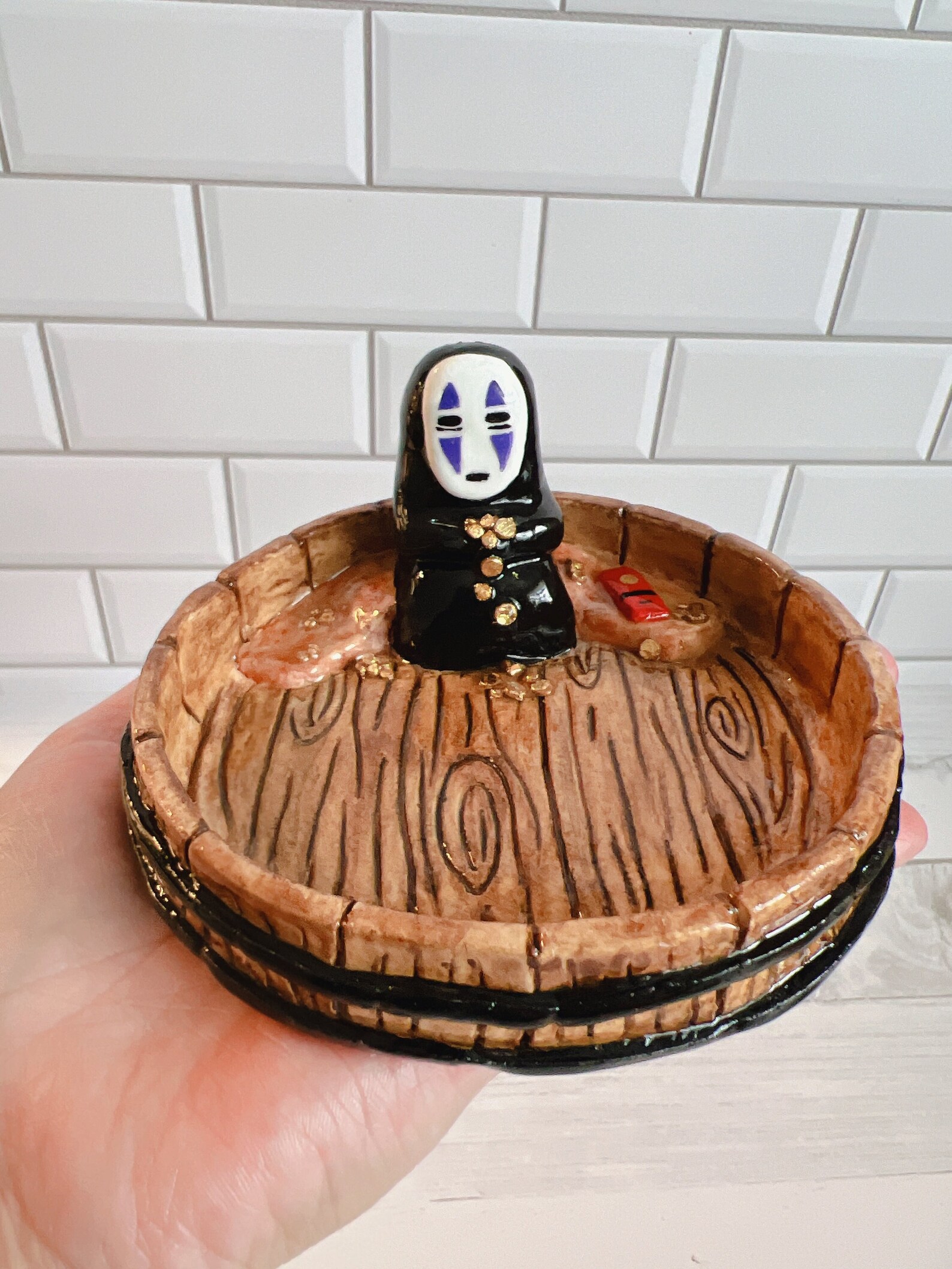 No Face Handmade Trinket Dish Studio Ghibli Fan Art Spirited Away One ...
