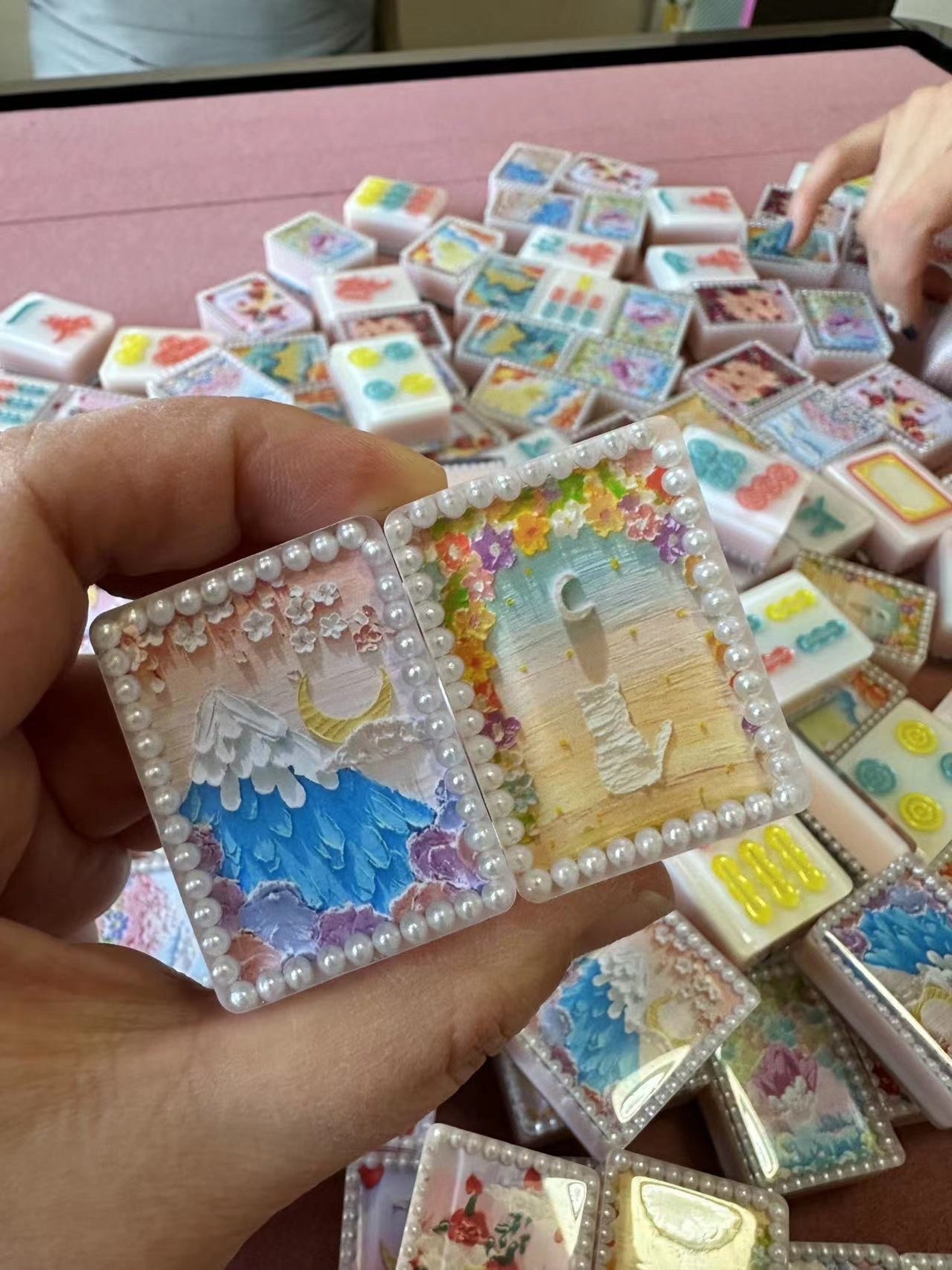 Mahjong Set Resin Mahjong Set CHINESE Mahjong CUSTOMIZED PERSONALIZED ...