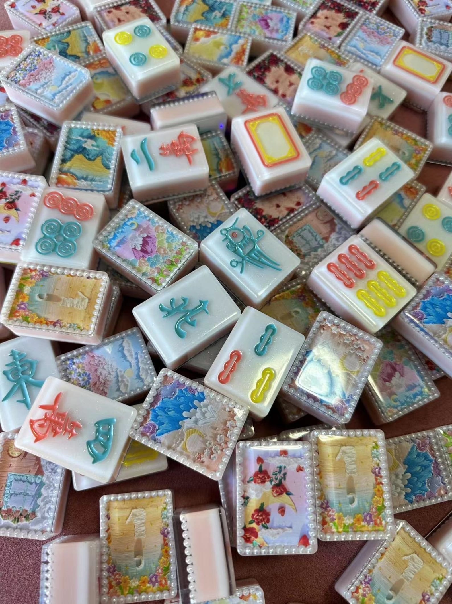 Mahjong Set Resin Mahjong Set CHINESE Mahjong CUSTOMIZED PERSONALIZED ...