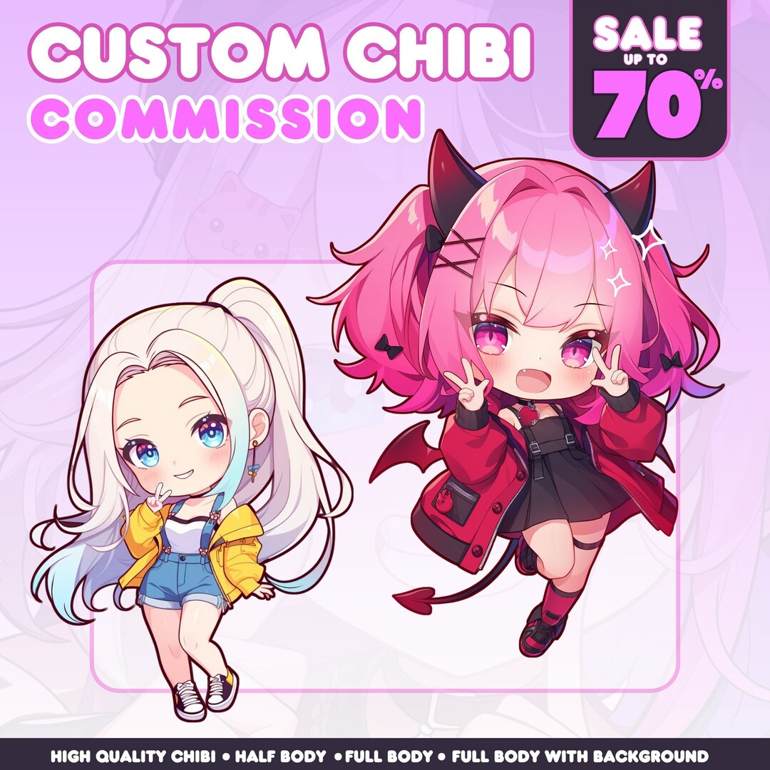 Custom Chibi Anime Chibi Character Chibi Pfp Cute Chibi Commission ...