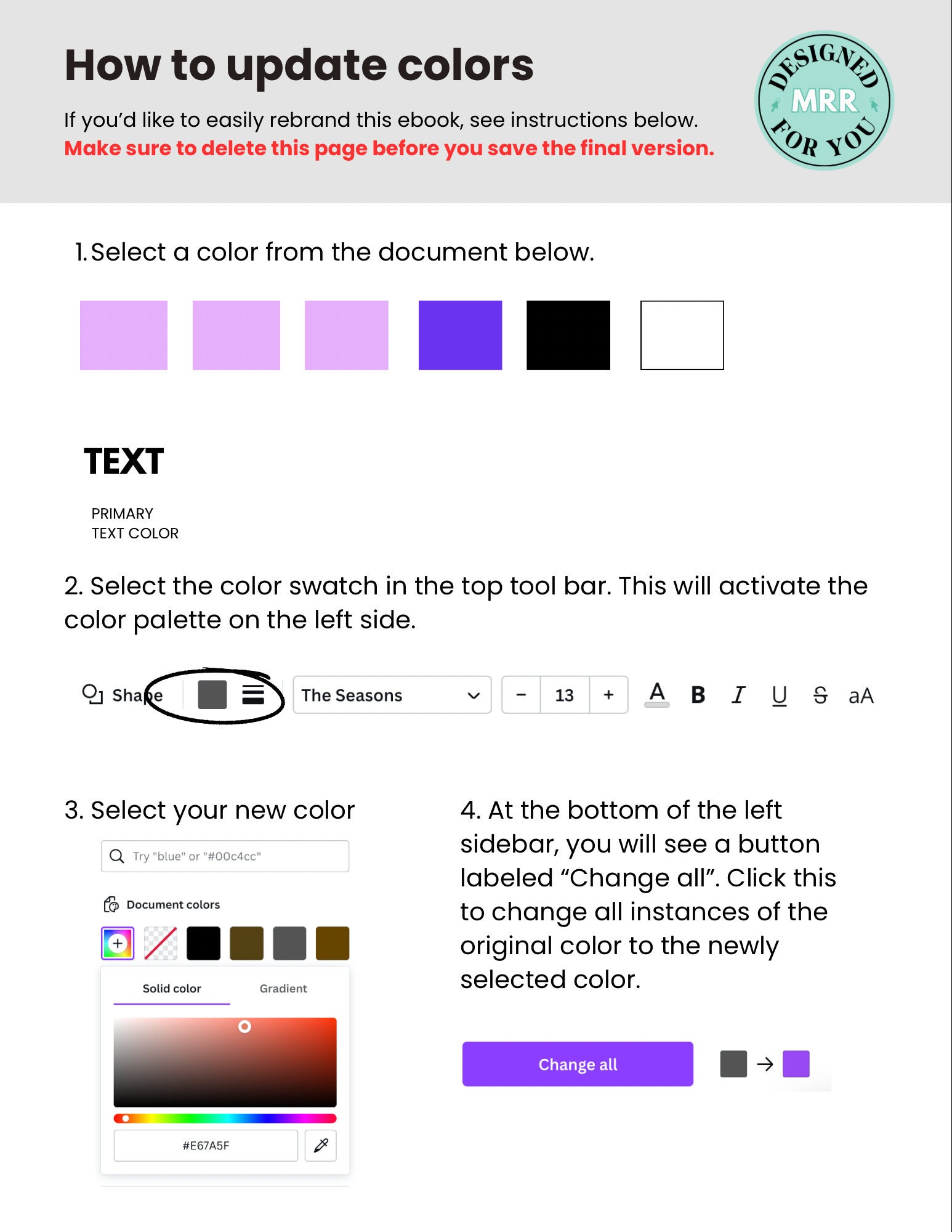 Canva Guide With PLR, Canva Guide for Beginners, Canva Toolbar Guide, How to Use Canva, Canva ...