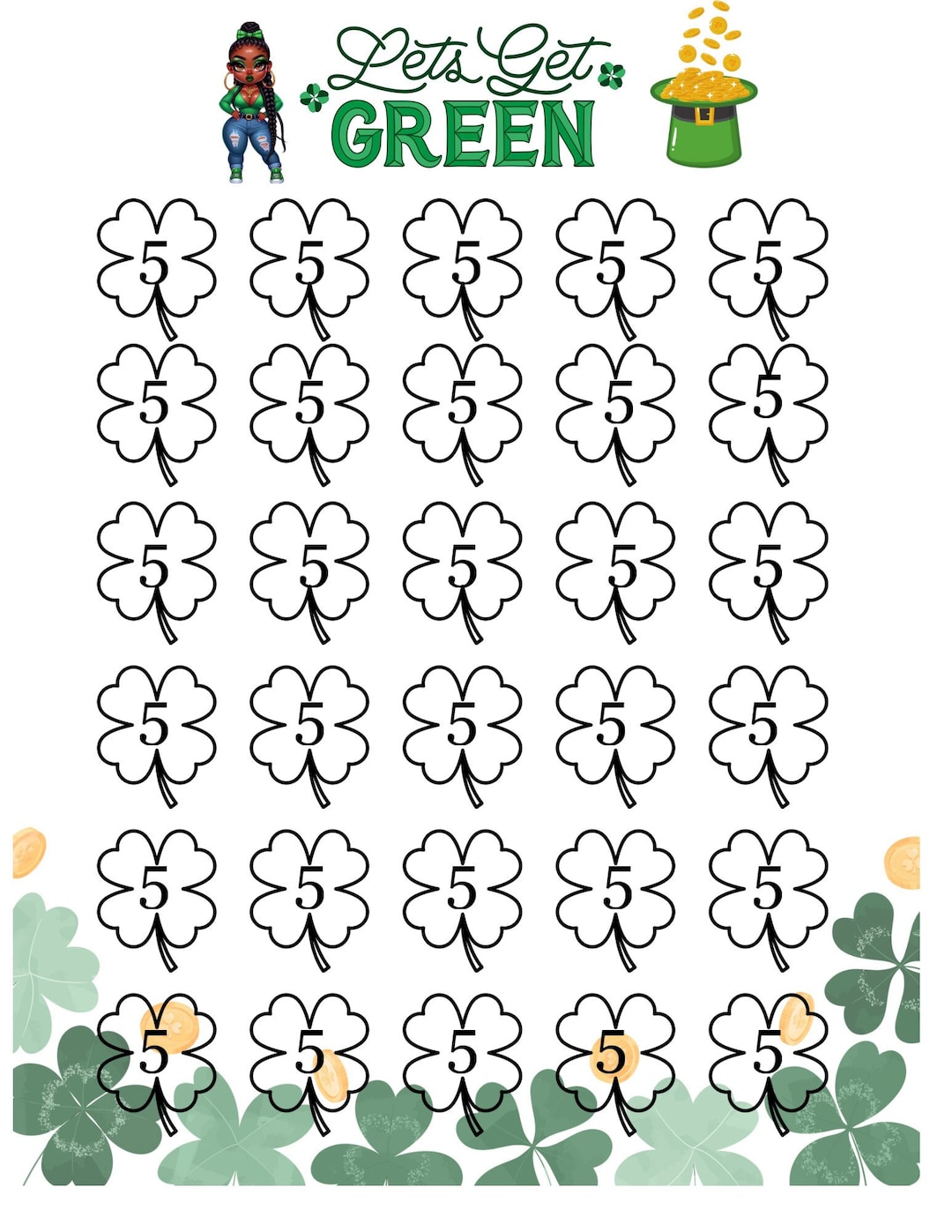 St. Patricks Day Saving Challenge - Etsy