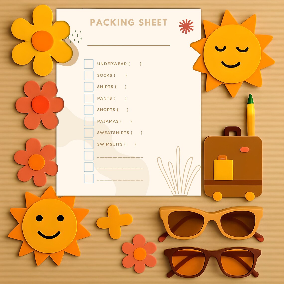 Kids Vacation Packing List Printable, Travel Checklist for Kids, Family ...